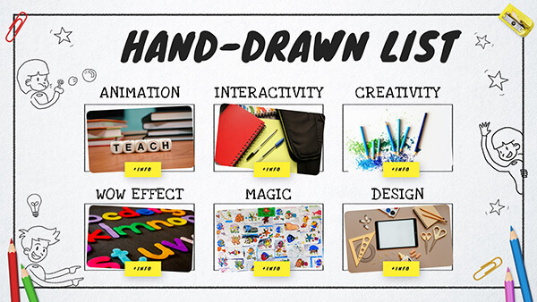 Hand Drawn List Genially Templates